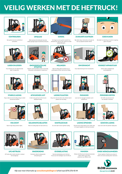 Veiligheidsposter Heftruck aanvragen - BLOM opleidingen